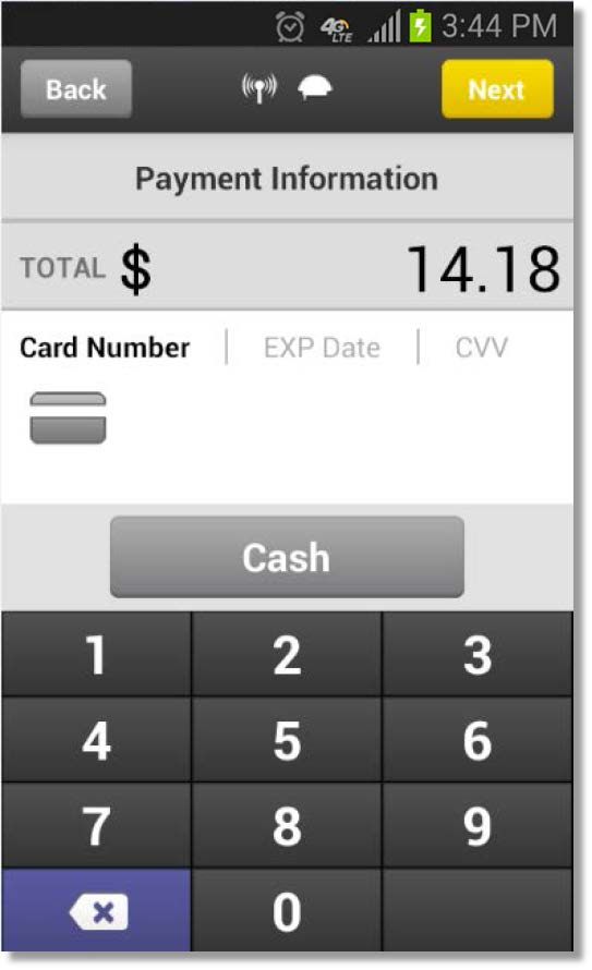Accept a credit card payment with Vantiv Mobile Accept on an Android ...