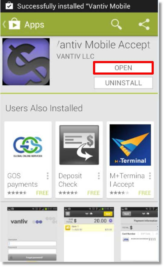Install Vantiv Mobile Accept from AT&T on an Android device - Asecare