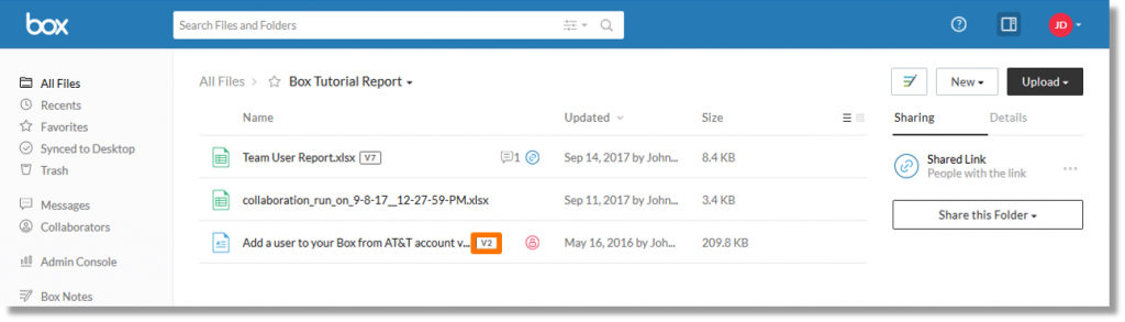 Manage file versions using Box from AT&T - Asecare