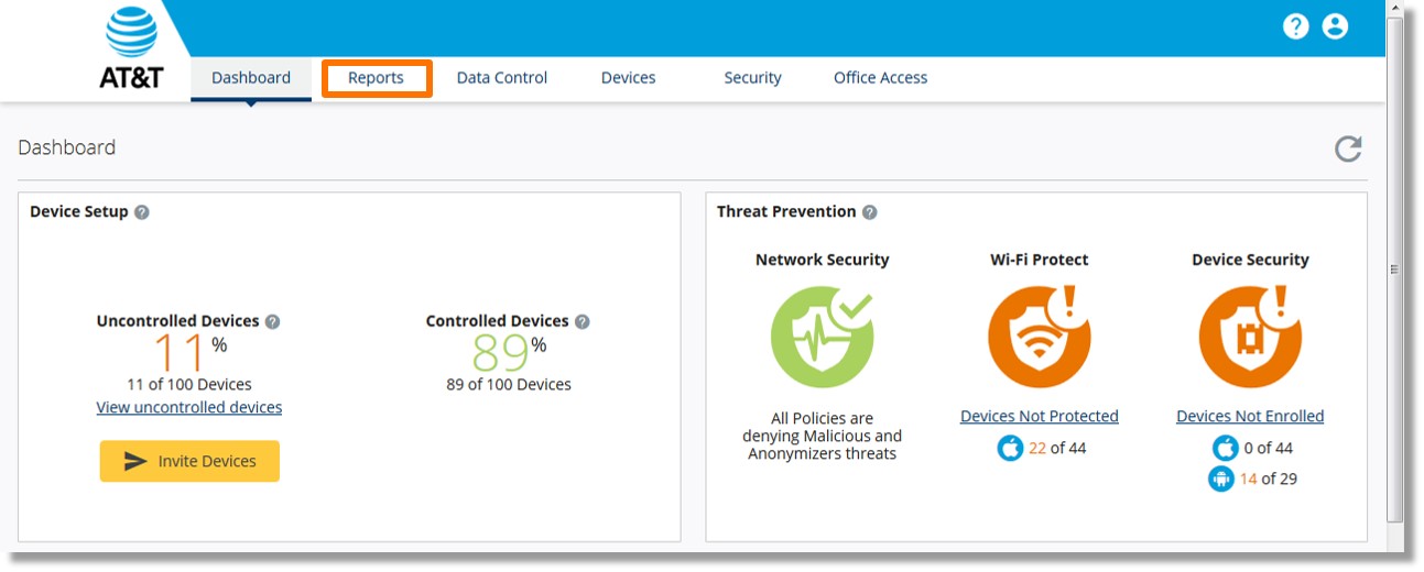 Export a Device Data Usage report in the AccessMyLAN web portal - Asecare
