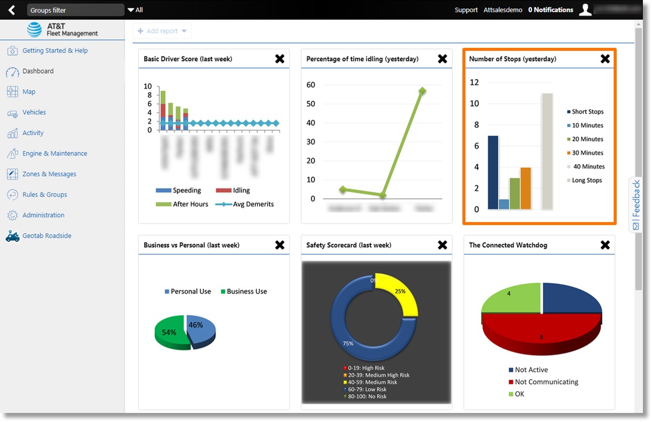 Download a dashboard report in AT&T Fleet Management for Enterprise ...