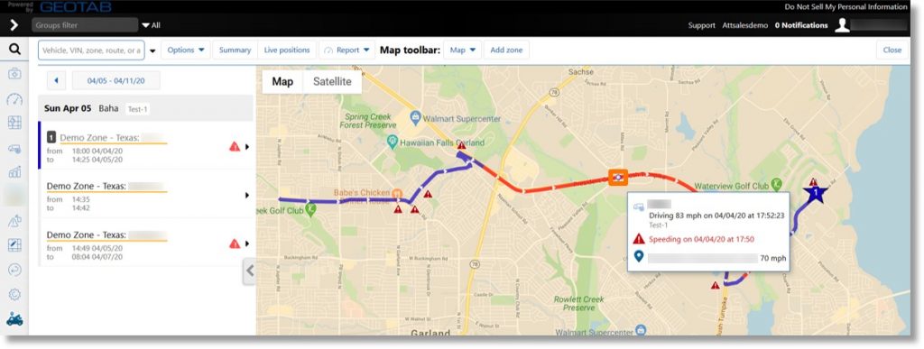 Map - View a Breadcrumb Trail - Asecare