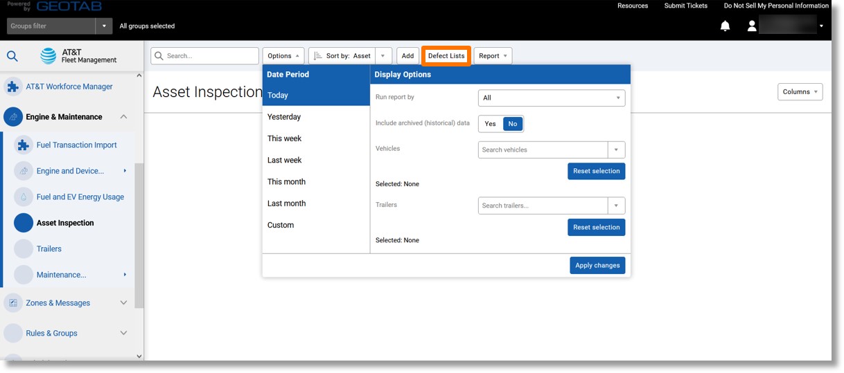 Create defects list from scratch - Asecare