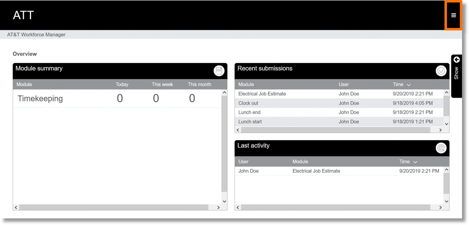 Create an order for a new client with AT&T Workforce Manager - Asecare