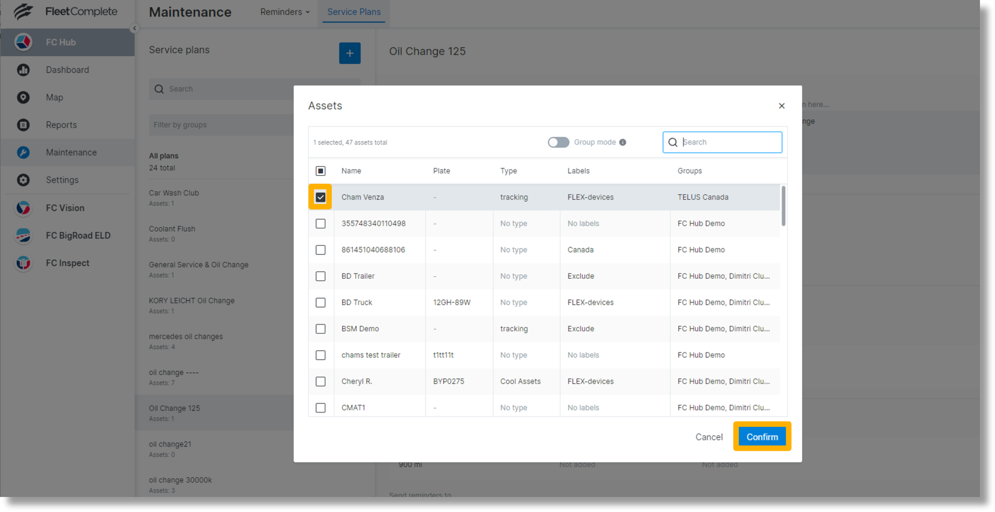 Edit a Service Plan in AT&T Fleet Complete - Asecare