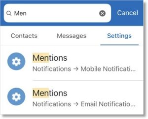 Searching for a User, Conversation, or Setting in the AT&T Office@Hand ...