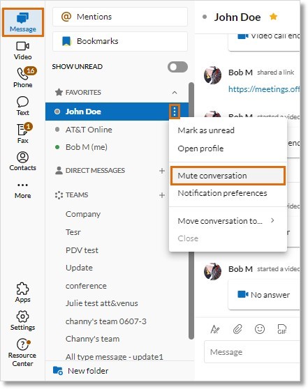 Setting Message Notification Preferences in the AT&T Office@Hand ...
