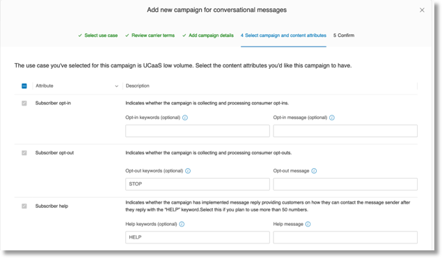 Setting up TCR registration and assigning numbers to your SMS campaigns ...