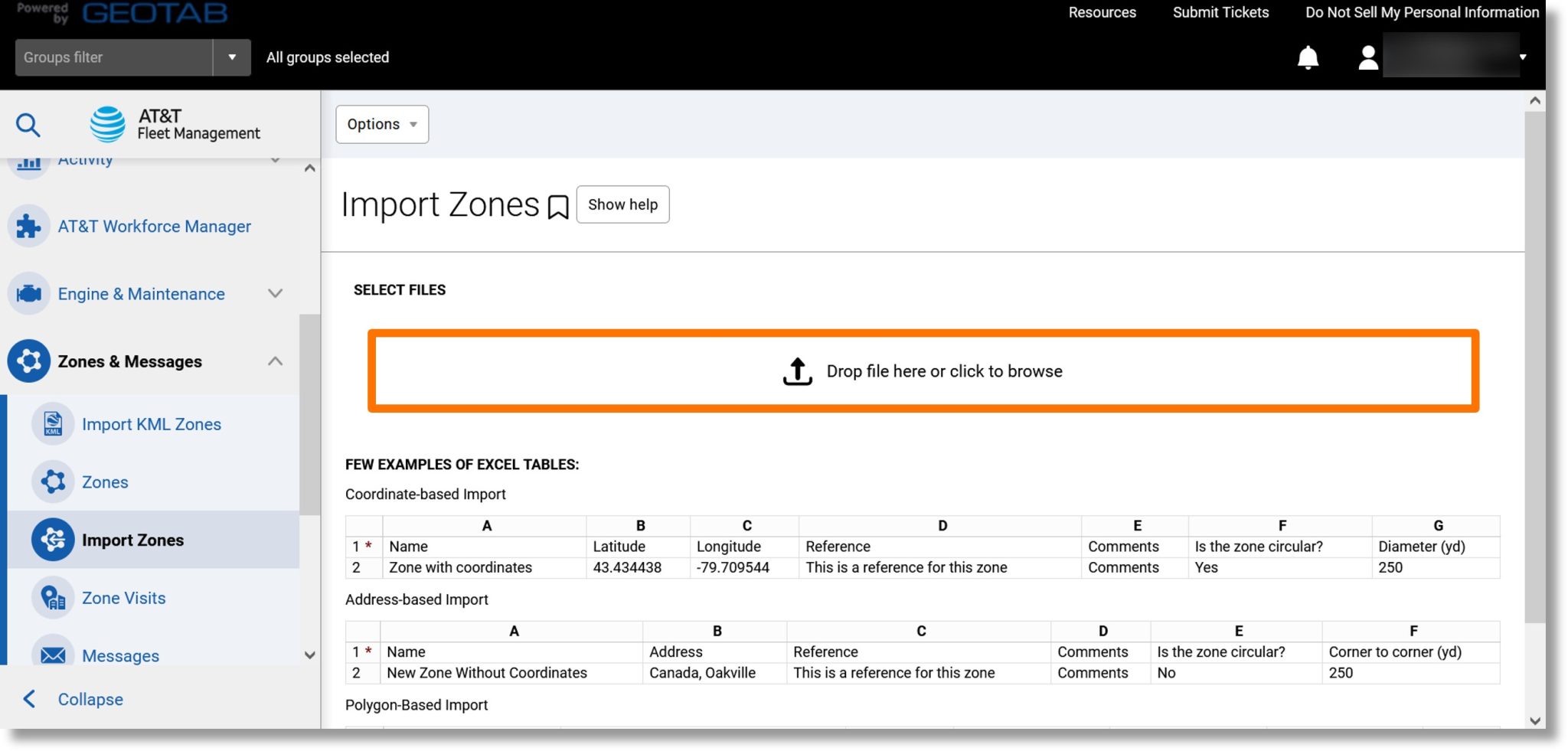 Add zones in bulk - Asecare