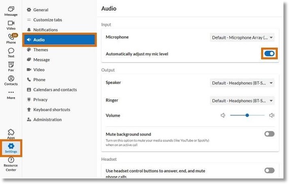 Setting up your Microphone and Speakers for AT&T Office@Hand Desktop ...