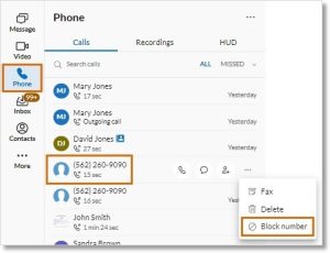 Blocking Phone Numbers in the AT&T Office@Hand Desktop and Web #96717 ...