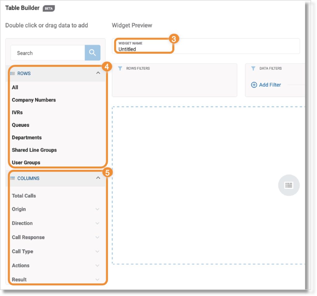 Creating and Managing Business Analytics Table Widgets | AT&T Office ...