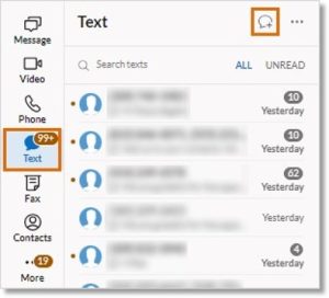 Sending a Text Message in the AT&T Office@Hand App Desktop and Web ...