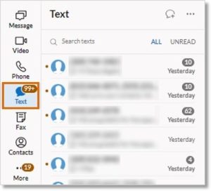 Sending a Text Message in the AT&T Office@Hand App Desktop and Web ...