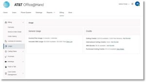 Managing your account usage in the AT&T Office@Hand Admin Portal - Asecare